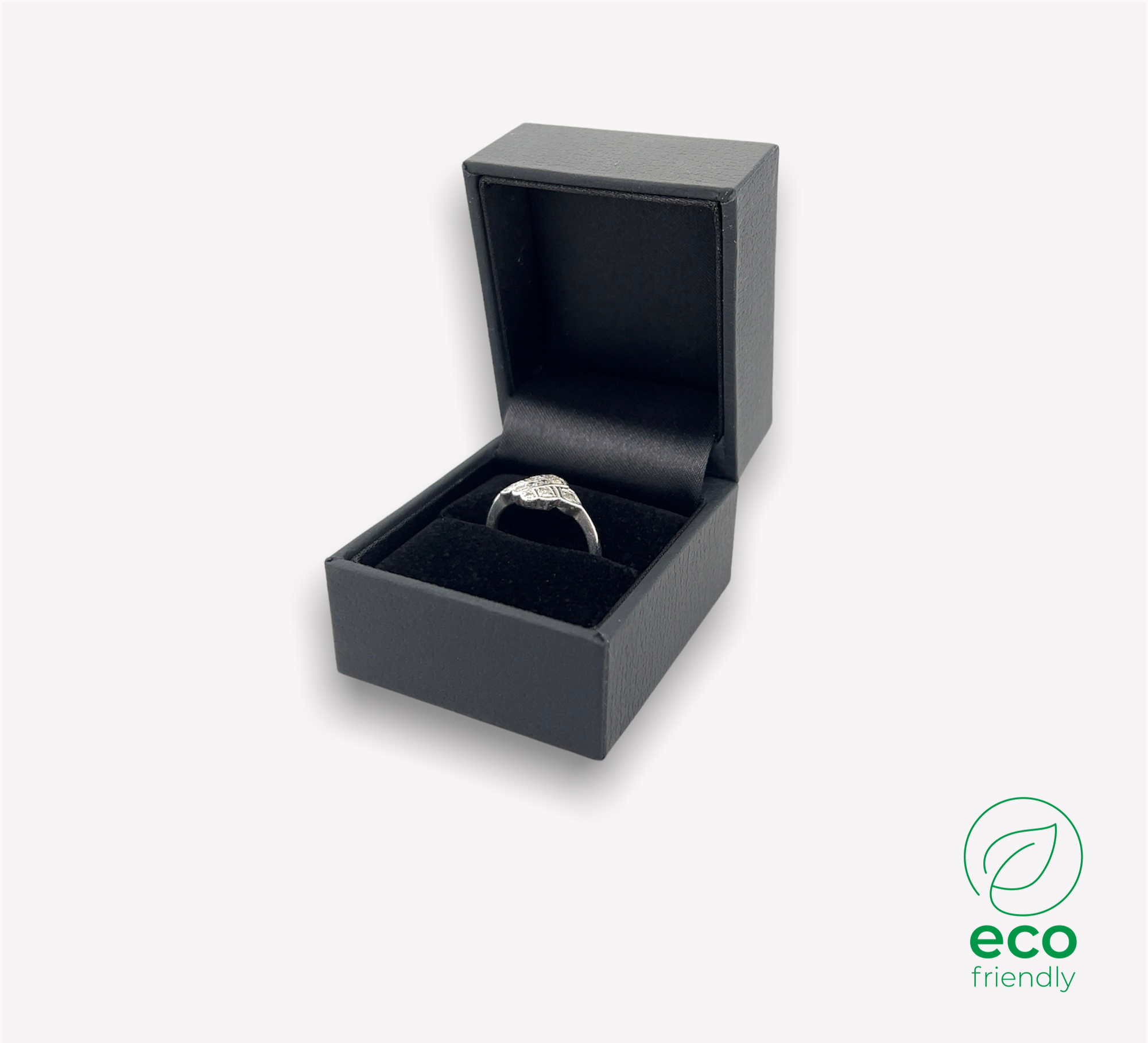 Black Leatherette Ring Boxes Wholesale Lot Of 10 - For Jewellers ...